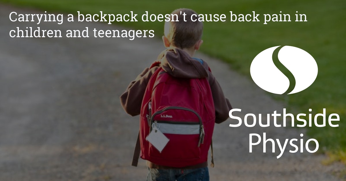 Backpacks, Back Pain And Back To School - Southside Physio Canberra ...